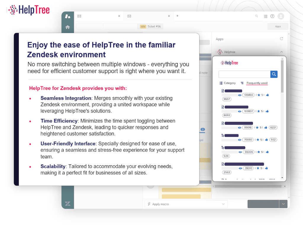 HelpTree App Integration with Zendesk Support