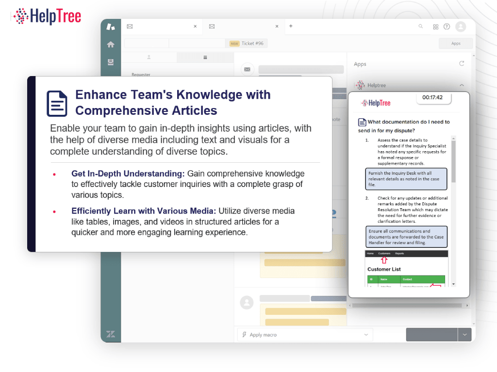 HelpTree App Integration with Zendesk Support